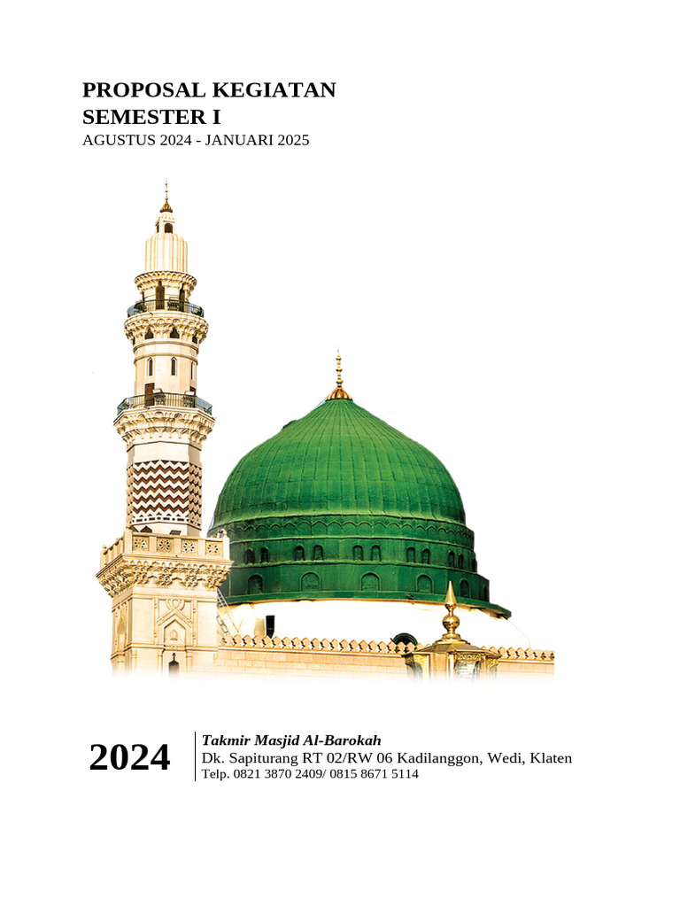 Proposal Masjid Al-Barokah SMT 1 V2 PDF | PDF