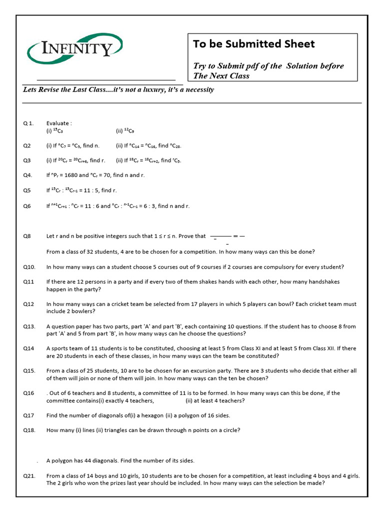 TBS Perm and Comb 2 | PDF