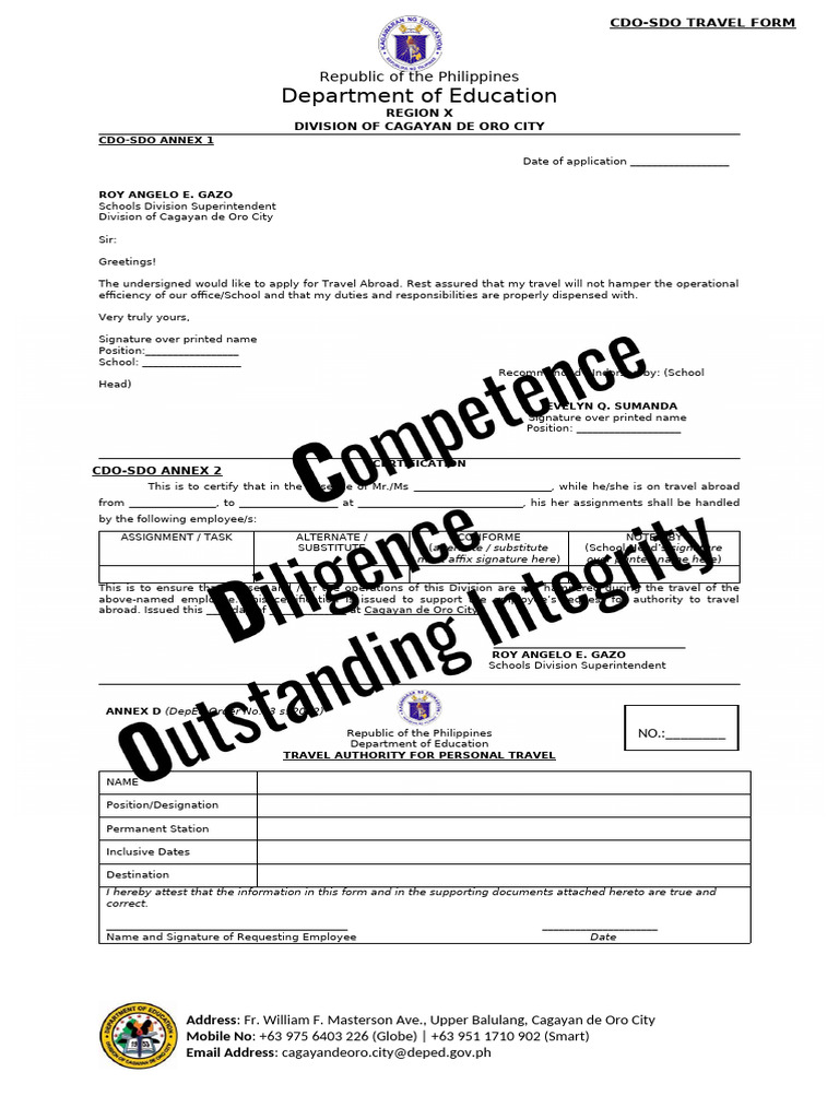Cdo Sdo Annex 1 | PDF