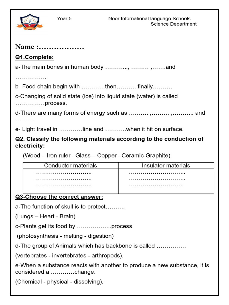 Diagnostic Test Grade 5 | PDF