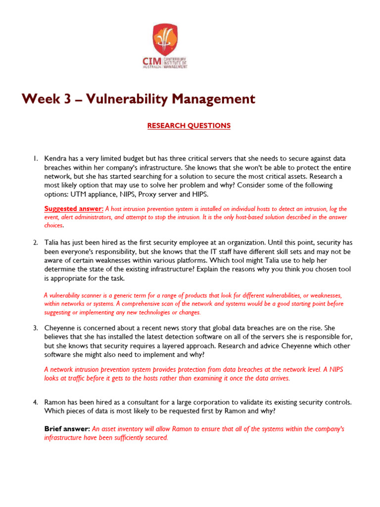 MSIT404 Week 4 Tutorial Solutions | PDF