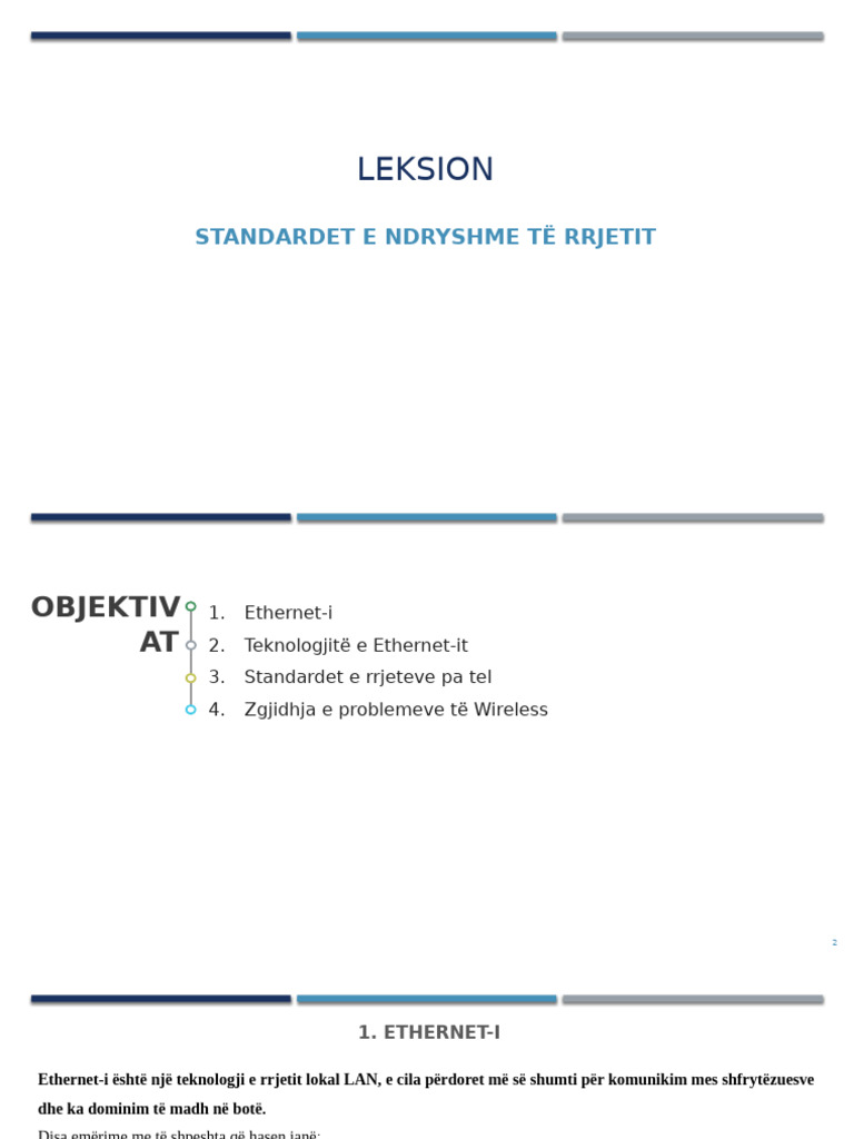 Leksion 3. Standardet e Ndryshme Të Rrjetit | PDF