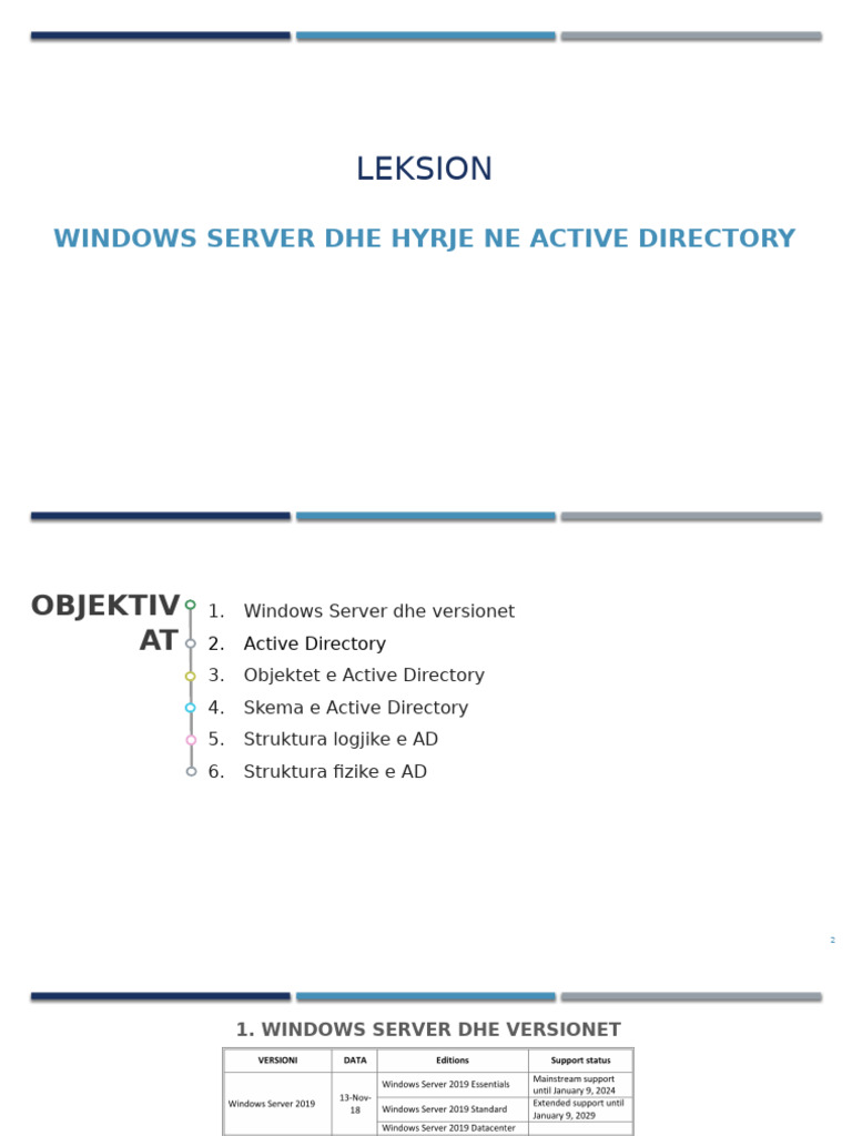 Leksion 1. Windows Server Dhe Active Directory | PDF