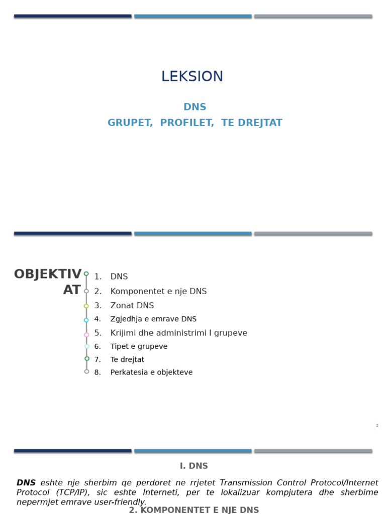 Leksion 3. DNS, Grupet, Te Drejtat | PDF