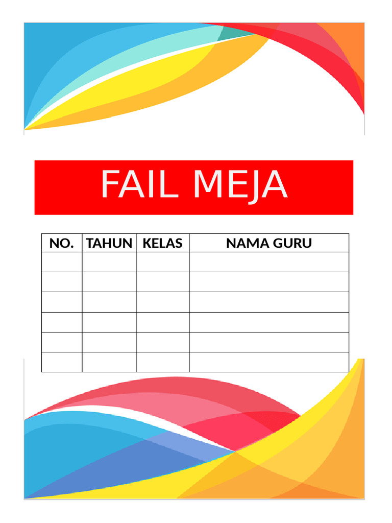 Cover Fail Meja Guru Kelas | PDF