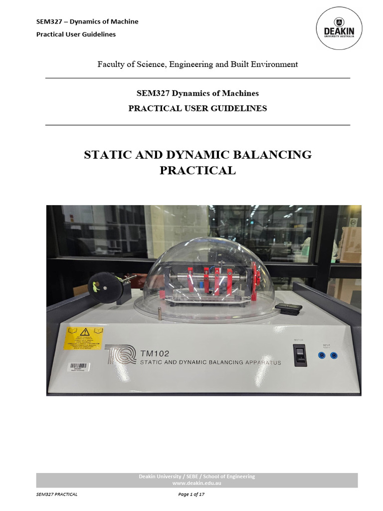 Static and Dynamic Balancing - Practical Guide - S - 240908 - 081429 | PDF