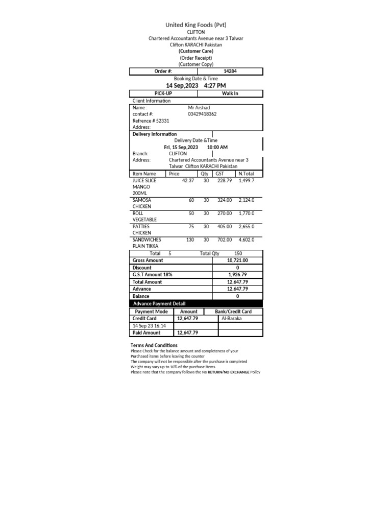 United King Foods | PDF