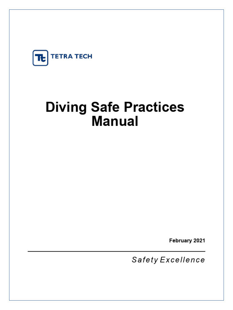 Diving Safe Practices Manual, Tetra Tech | PDF