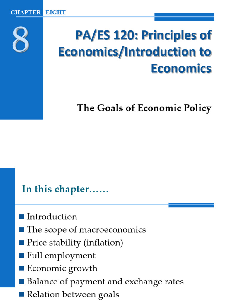 Lecture08 - The Goals of Economic Policy | PDF