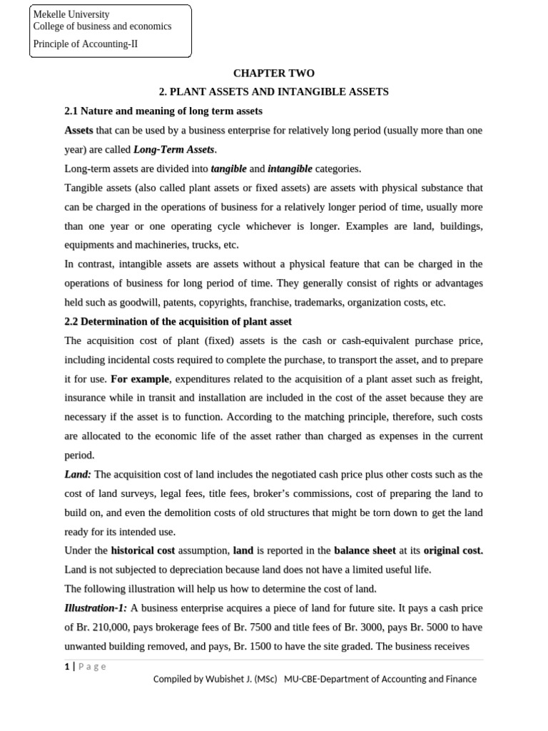 Chapter 2 Plant Assets Wubex-1 | PDF