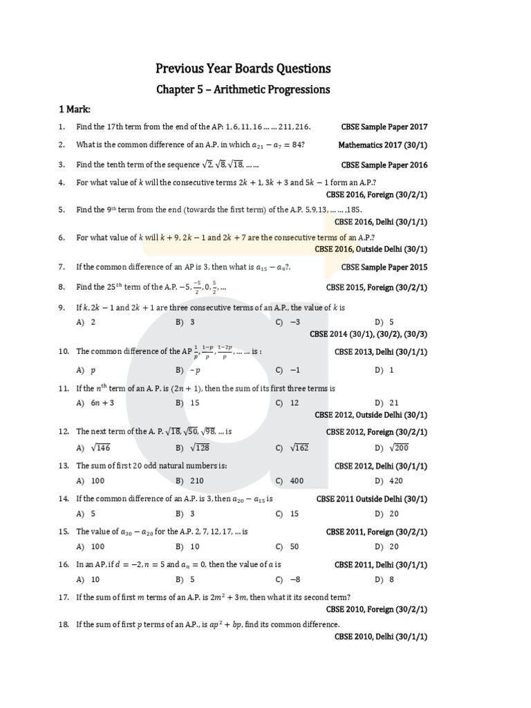 A.P. Previous Year Questions | PDF | Mathematics | Mathematical Analysis