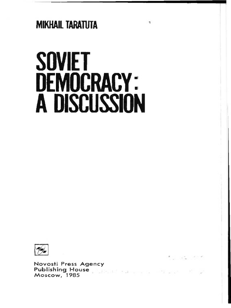 Soviet Democracy A Discussion | PDF