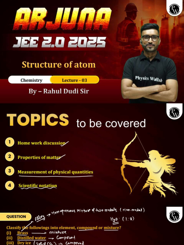 Structure Of Atom 03 Class Notes Arjuna Jee 2 0 2025 1 Pdf