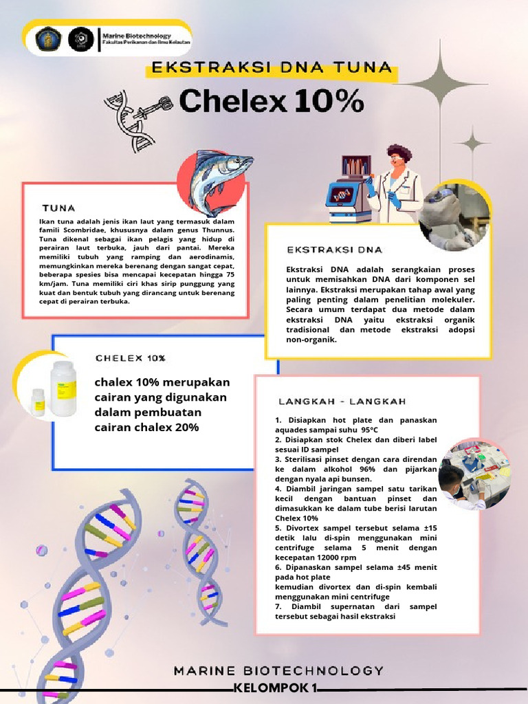 Draft Poster Ekstraksi DNA Tuna - KL1 | PDF