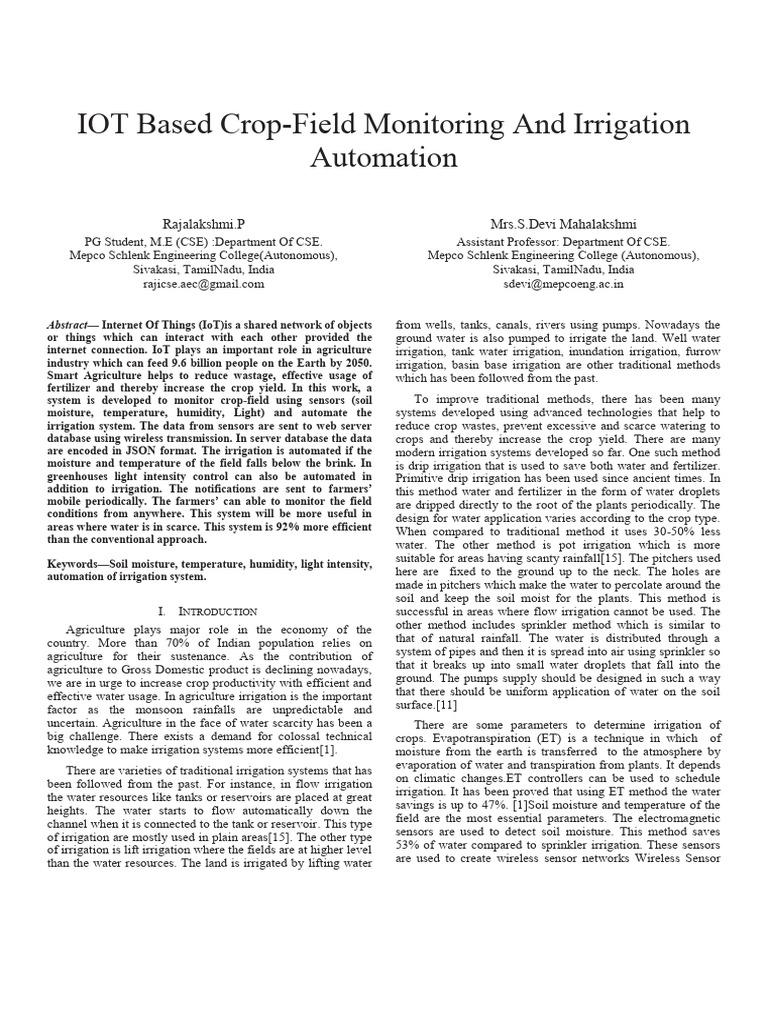 5 Iot Based Crop Field Monitoring And Irrigation Pdf