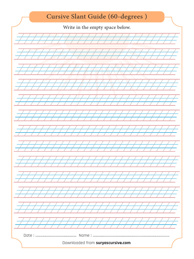 Cursive-Slant-Guide-60-Degrees | PDF