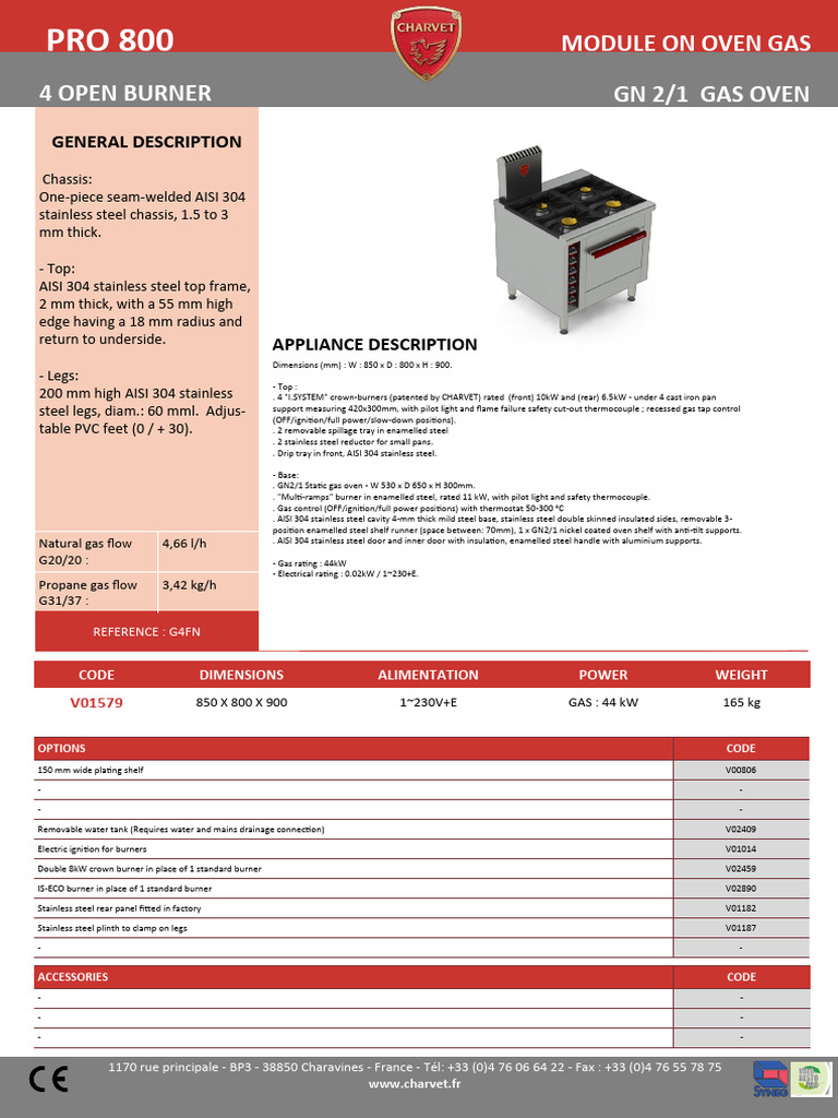 V01579 Fiche Tec En | PDF