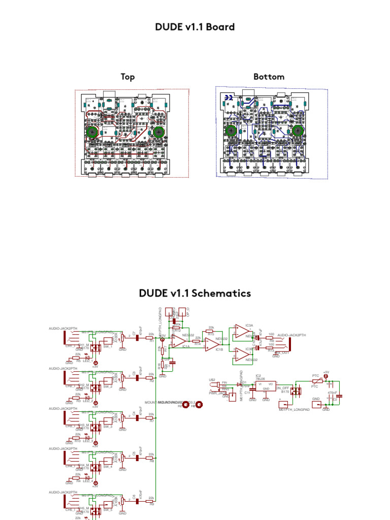 Dude 1.1 Schematics | PDF