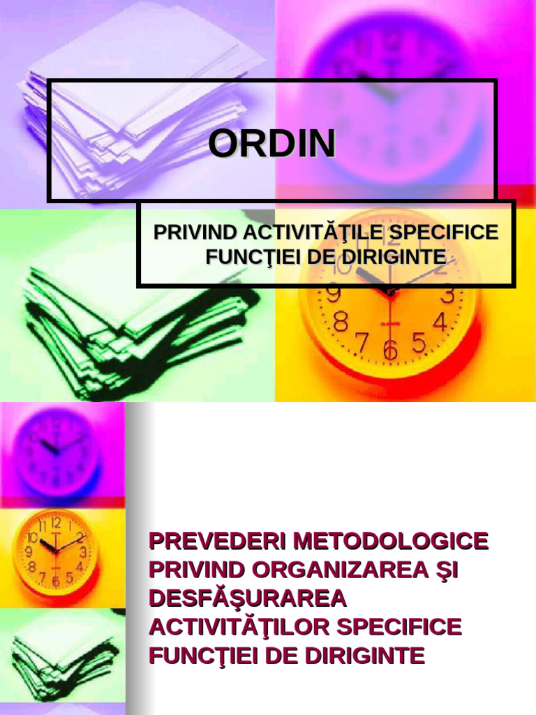 Ordin Diriginti | PDF