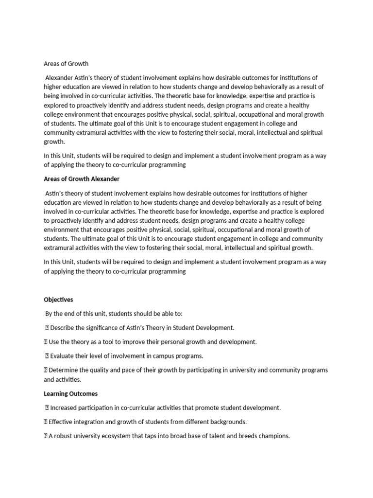 6 Student Development Theories | PDF