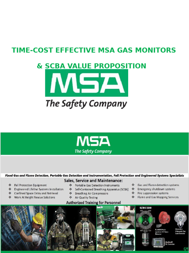 Gas Detectors Scba Presentation - Sodip Sarl | PDF