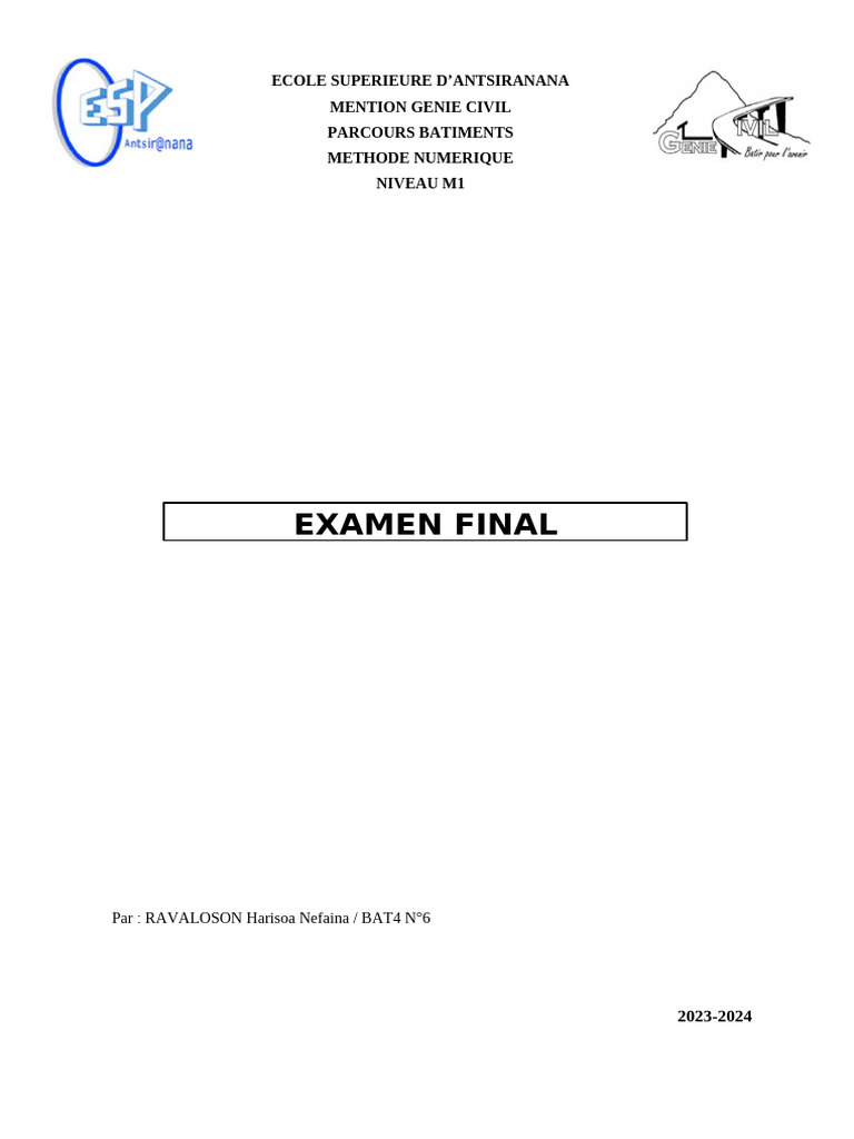 RAVALOSON Harisoa Nefaina BAT4 N°6 | PDF | Logique mathématique ...