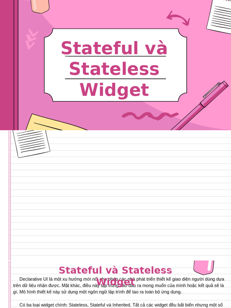 Stateful và Stateless Widget | PDF