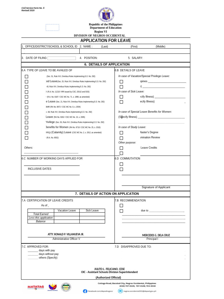 Blank Form 6 New Template | PDF