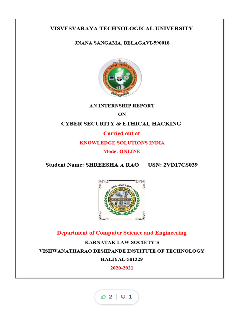 Visvesvaraya Technological University: Jnana 590018 Sangama, Belagavi | PDF