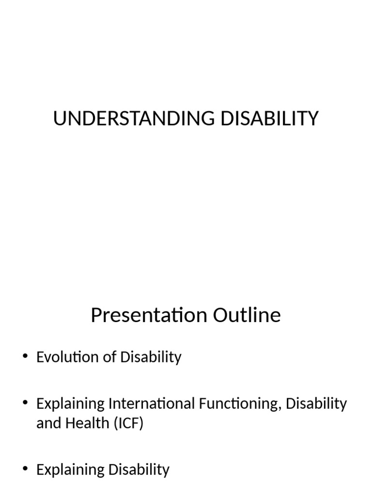 UNDERSTANDING DISABILITY - Mponela | PDF