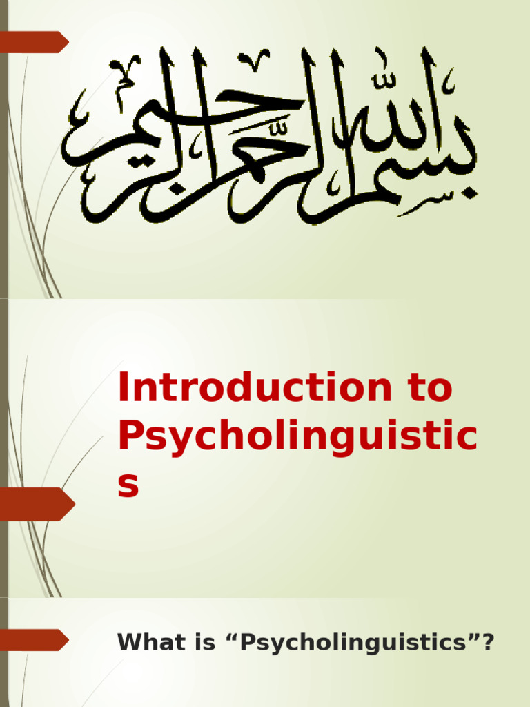 Lec 1 Def of Psycholinguistics & History | PDF | Psycholinguistics ...