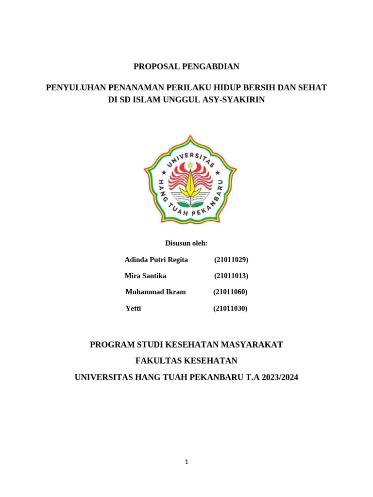 Proposal PHBS 1 | PDF