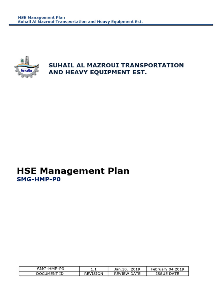 HSE Management Plan | PDF