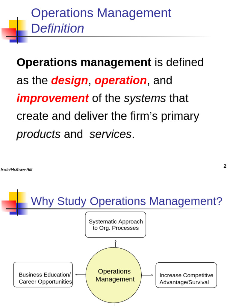 01C-Operations Management - Introduction | PDF