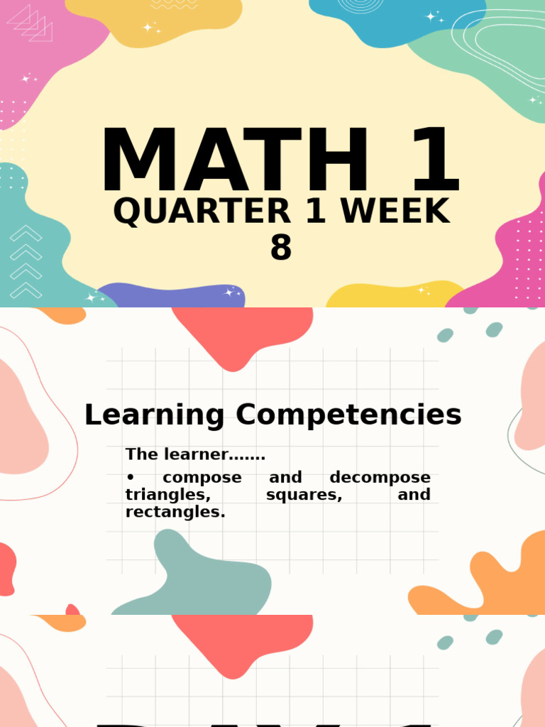 Math-1 Q1 Week-8 | PDF | Shape | Career & Growth