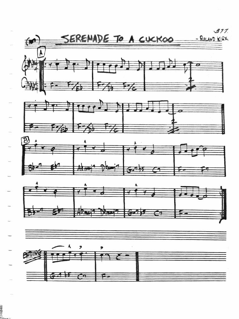 Serenade To A Cuckoo - Fm | PDF