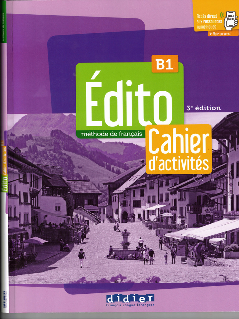 Édito B1, 3e édition Сahier- 2023 - 240909 - 143107 | PDF