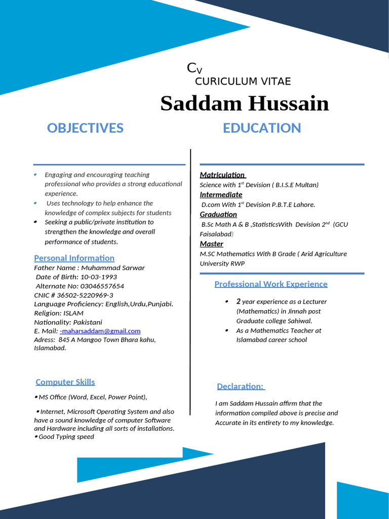 CV Sample | PDF