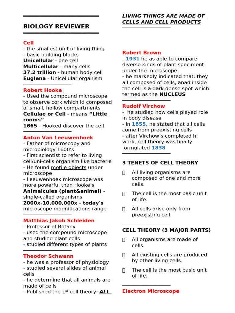 Biology Reviewer 1 | PDF
