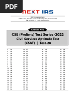 UPSC CSE 2023 CSAT Answer Key | PDF | Data Collection | Government Of India
