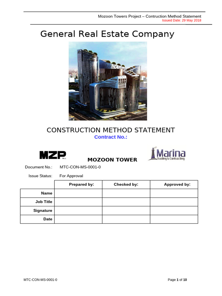 Construction Method Statement | PDF