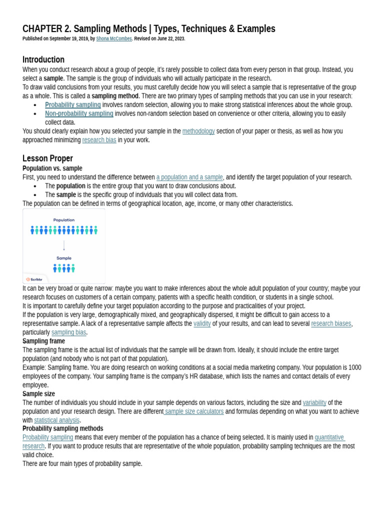 CHAPTER 2. Statistics | PDF