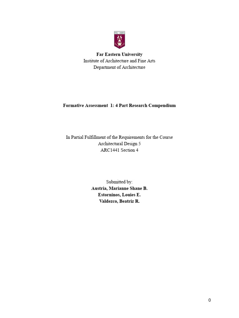 Formative Assessment 1 - Research Compendium | PDF