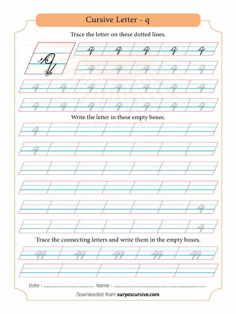 Cursive Small Letter Q | PDF
