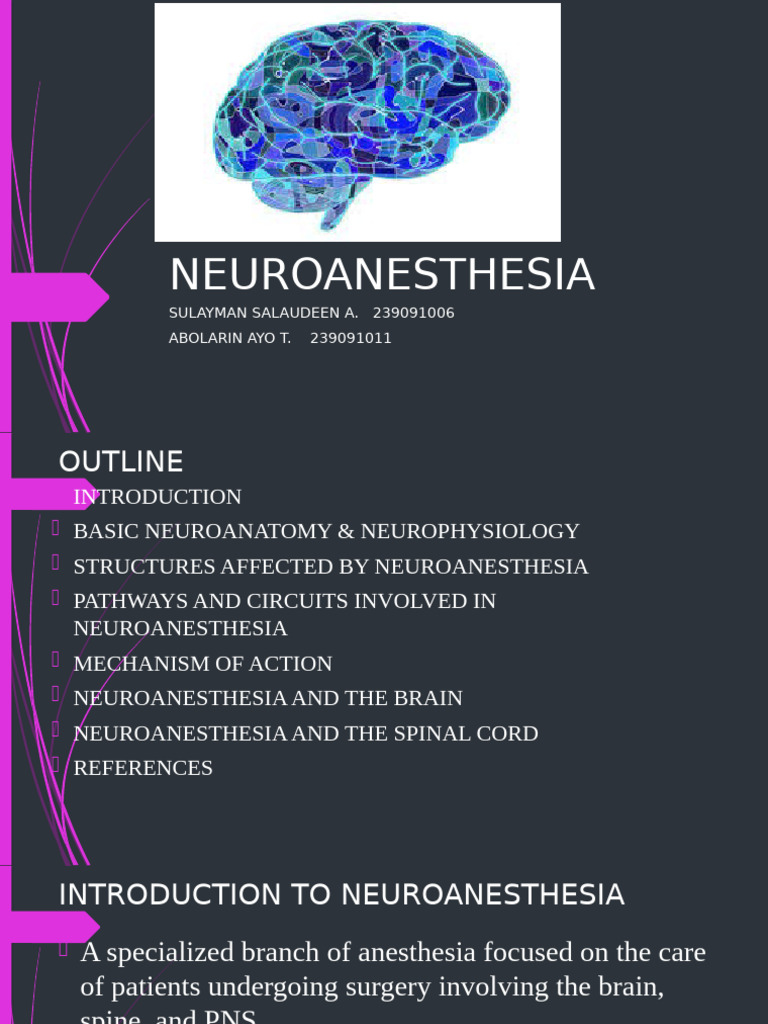 NEUROANESTHESIA | PDF