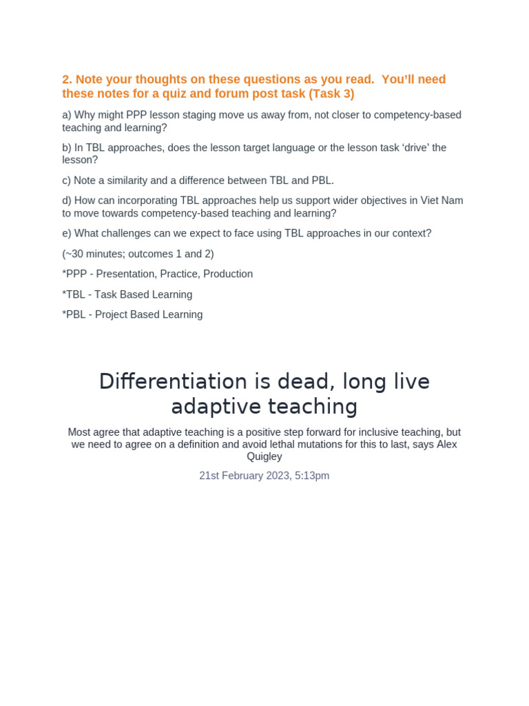 Adaptive Teaching Pdf