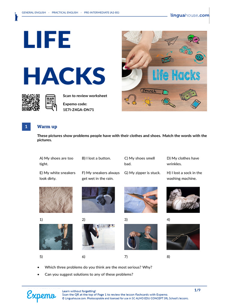 Life Hacks American English Student | PDF