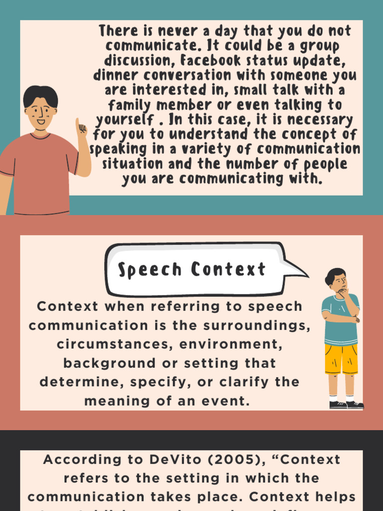 Speech Context and Its Types | PDF | Communication | Interpersonal ...