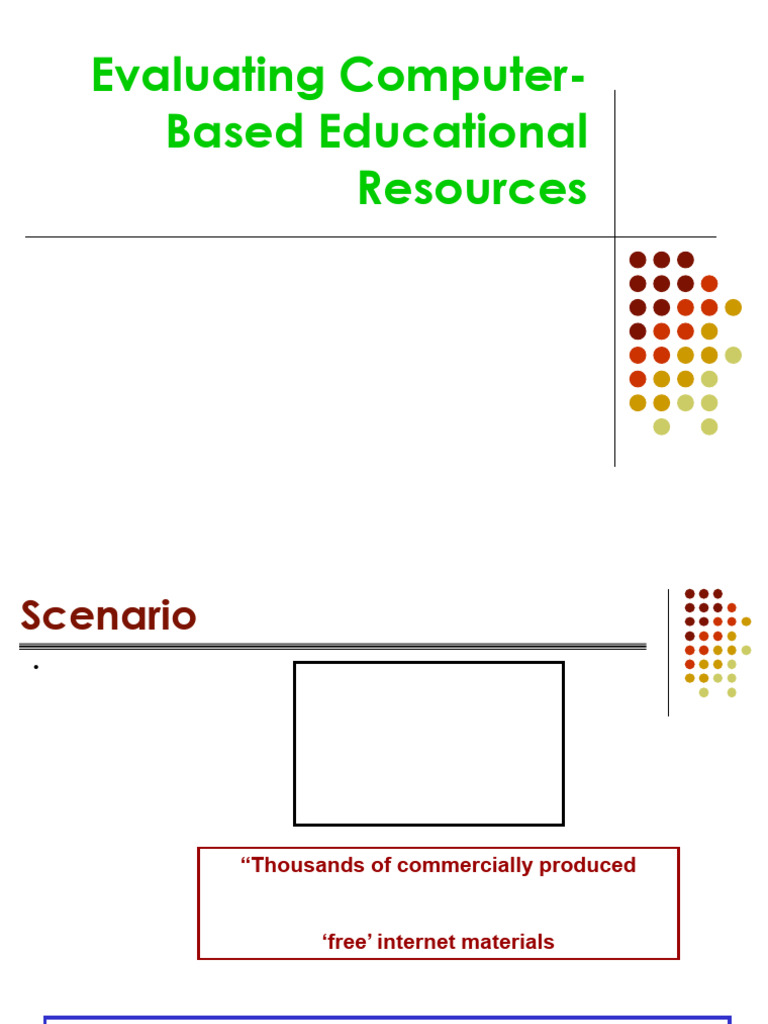 3 Evaluating Computer Based Educl Resources | PDF
