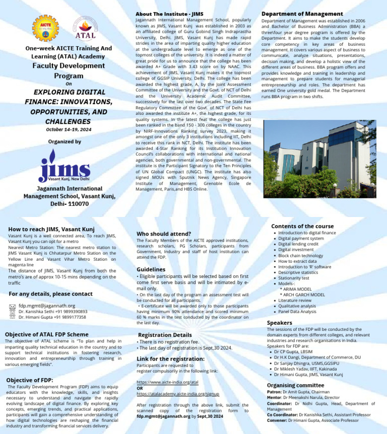 Atal FDP - Jims VK Brochure | PDF